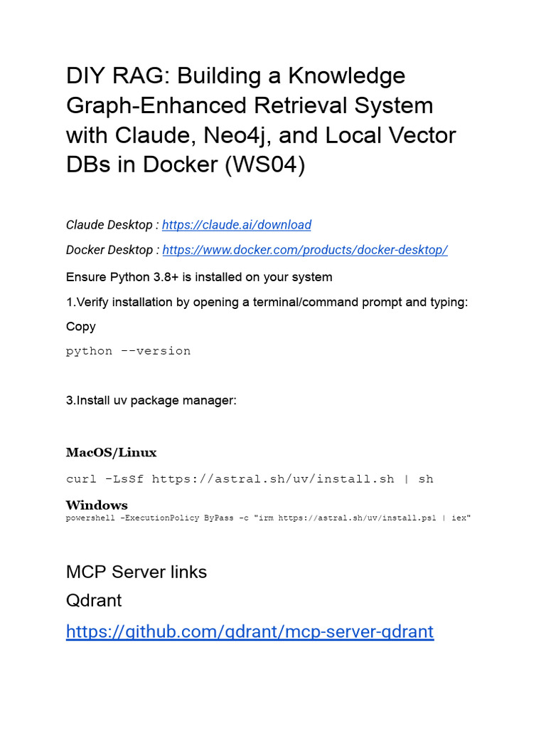 DIY RAG - Building A Knowledge Graph-Enhanced Retrieval System With Claude, Neo4j, and Local ...