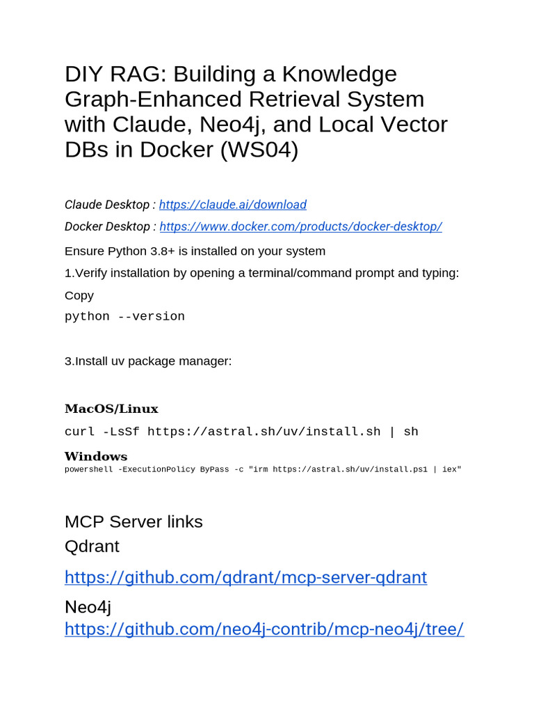 DIY RAG - Building A Knowledge Graph-Enhanced Retrieval System With ...