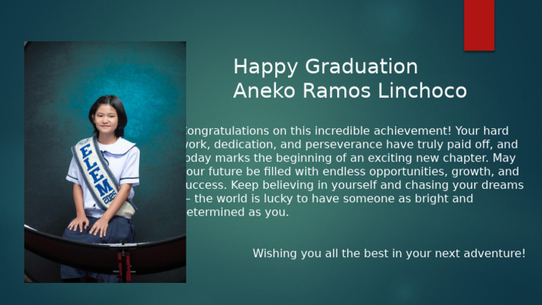 Happy Graduation Aneko Ramos Linchoco | PDF