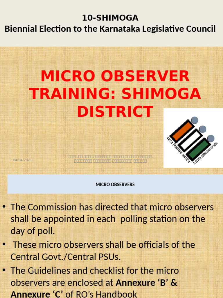 Microobserver Training | PDF | Voting | Elections