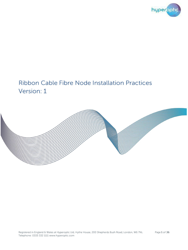 Ribbon Cable Fibre Node Installation Practices | PDF