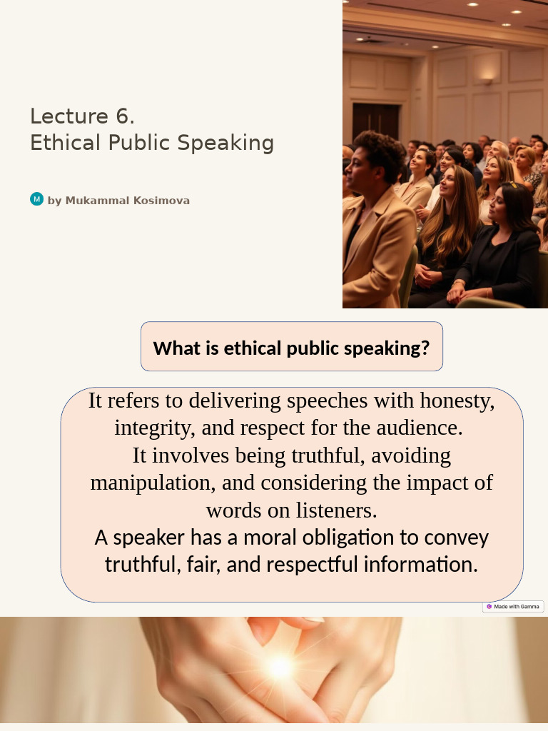 Lesson 6. Ethical Public Speaking | PDF | Plagiarism | Public Speaking