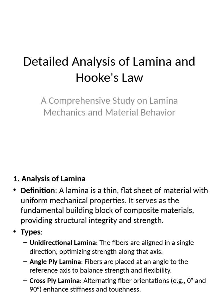 Module2. Analysis of Lamina | PDF | Young's Modulus | Composite Material
