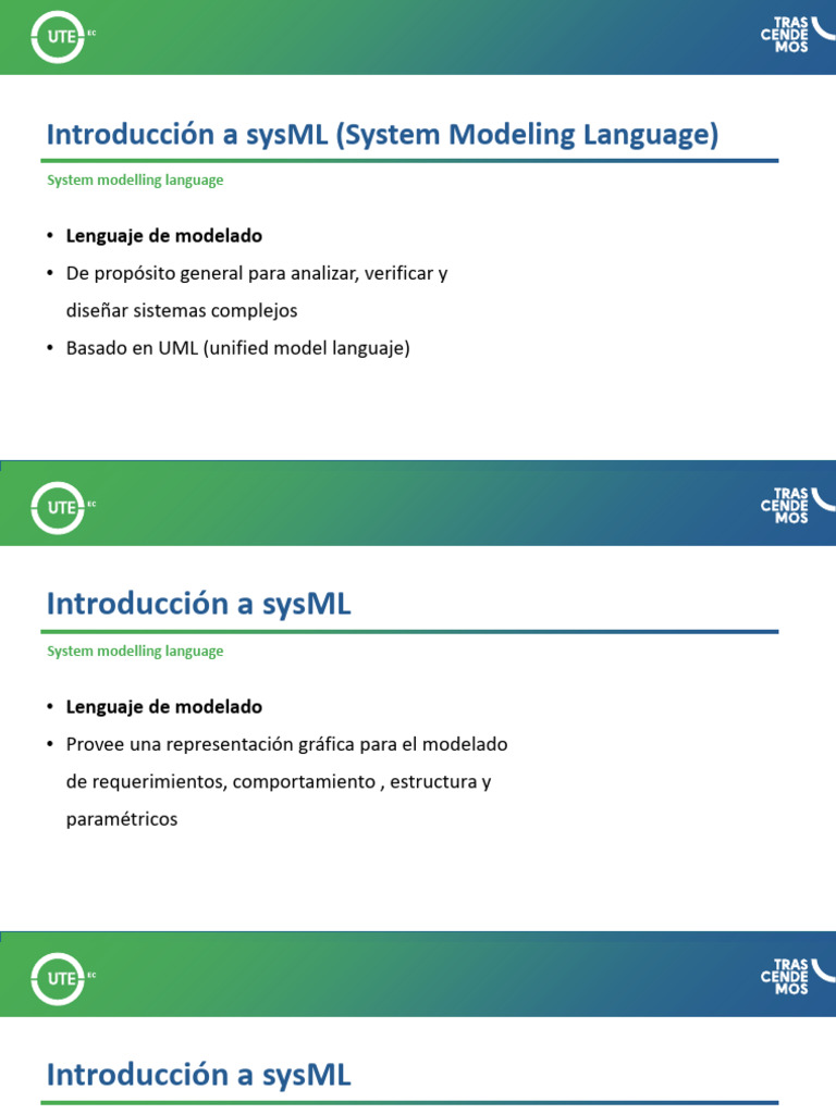 Clase 7 Into A SysML | PDF | Lenguaje de modelado unificado | Ingeniería de software