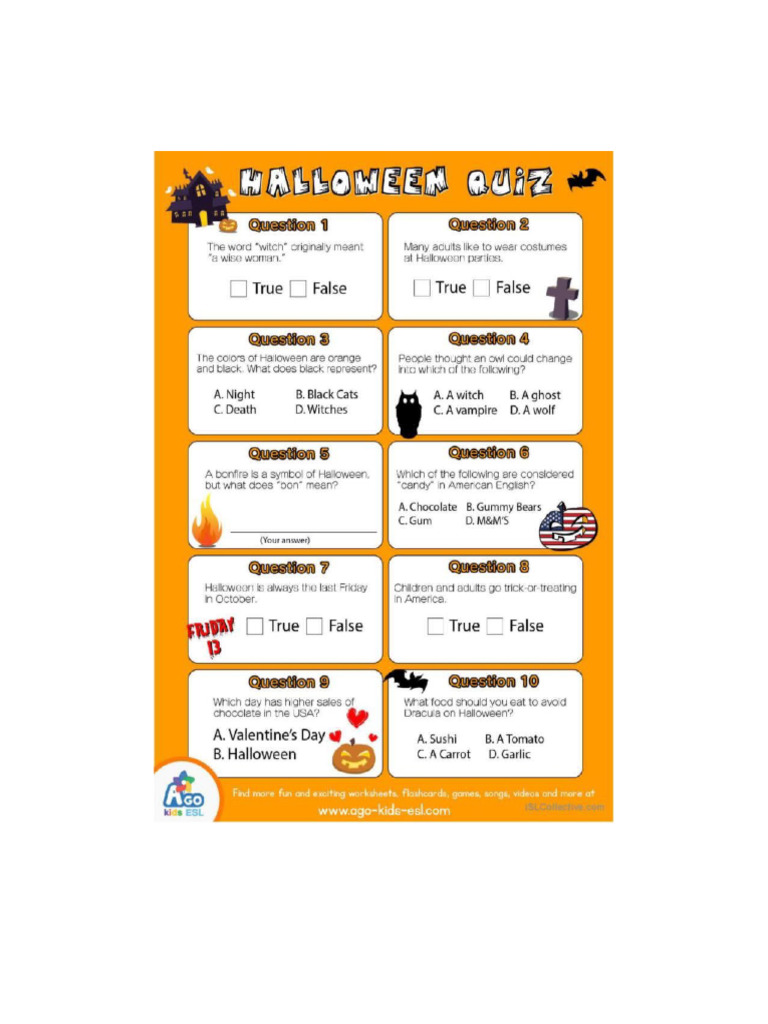 halloween quiz.. | PDF