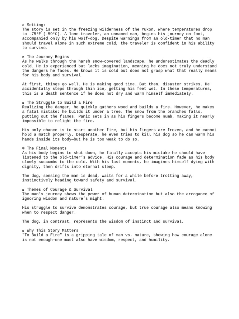 Building A Fire | PDF