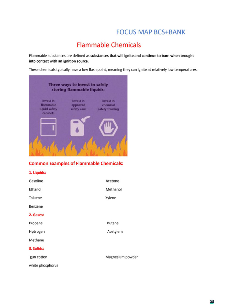 Flammable Chemicals | PDF