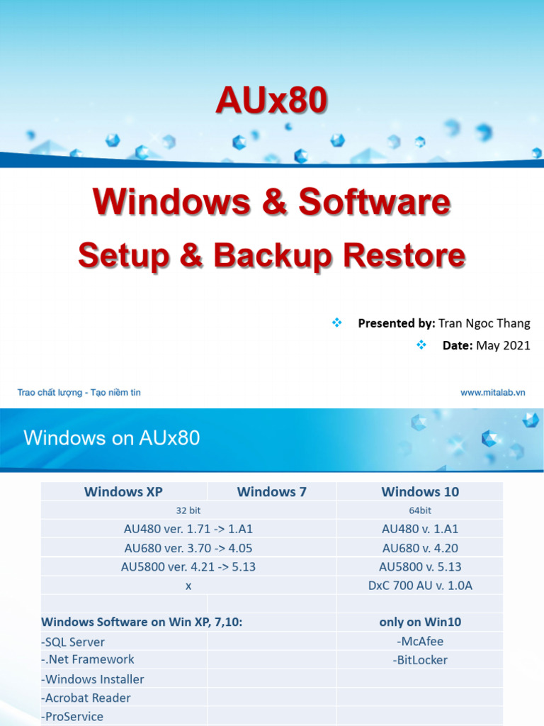 AUx80 Windows Backup Restore | PDF