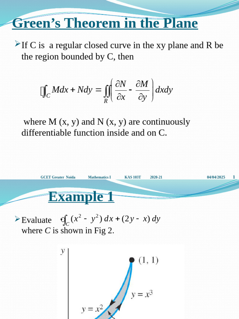 Green, Stokes and Gauss Theorems | PDF | Divergence | Mathematics