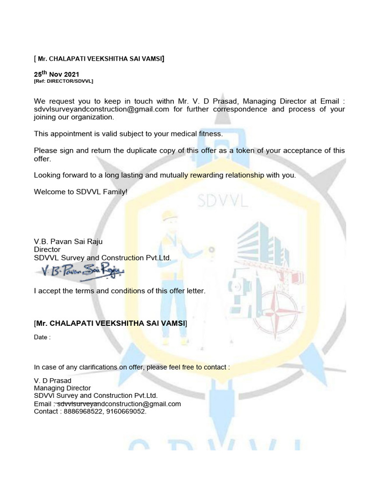 offer letter | PDF