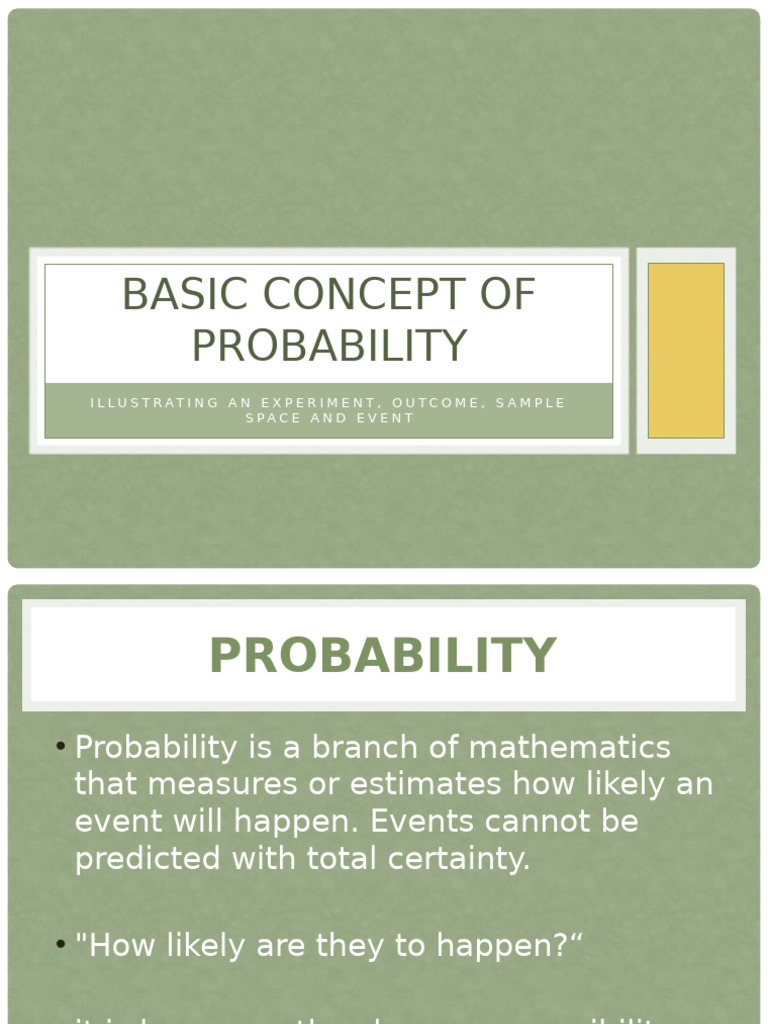 MATH8 Basic Concept of Probability | PDF | Probability | Probability Theory