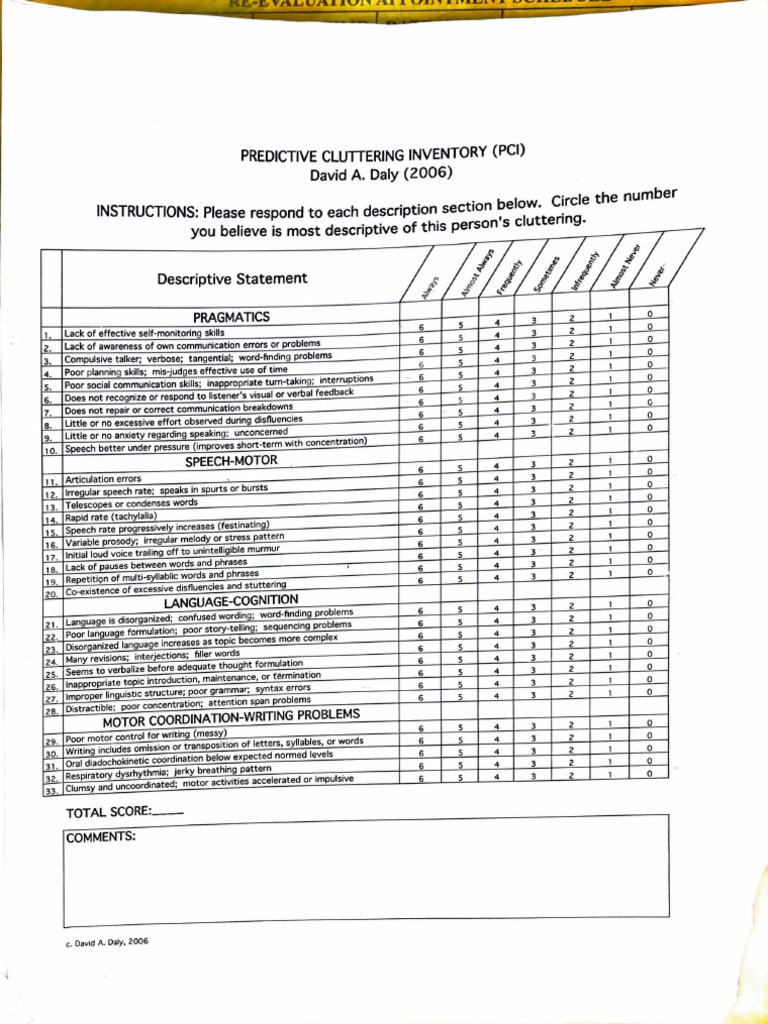 Predictive Cluttering Inventory Scoring | PDF | Stuttering ...