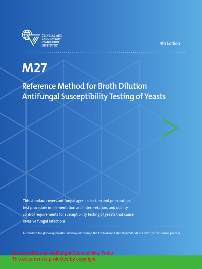 CLSI M27: Antifungal Testing Standards | PDF | Infection | Microbiology