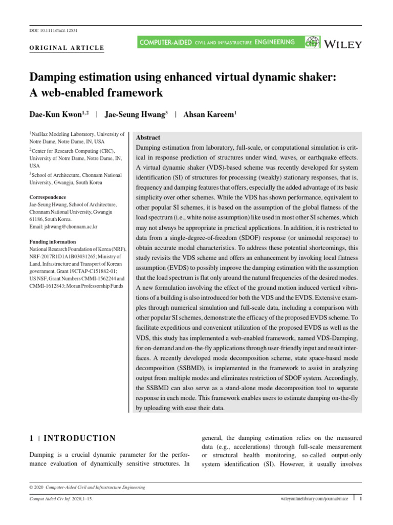 Kwon_et_al-2020-Computer-Aided_Civil_and_Infrastructure_Engineering | PDF | Spectral Density ...