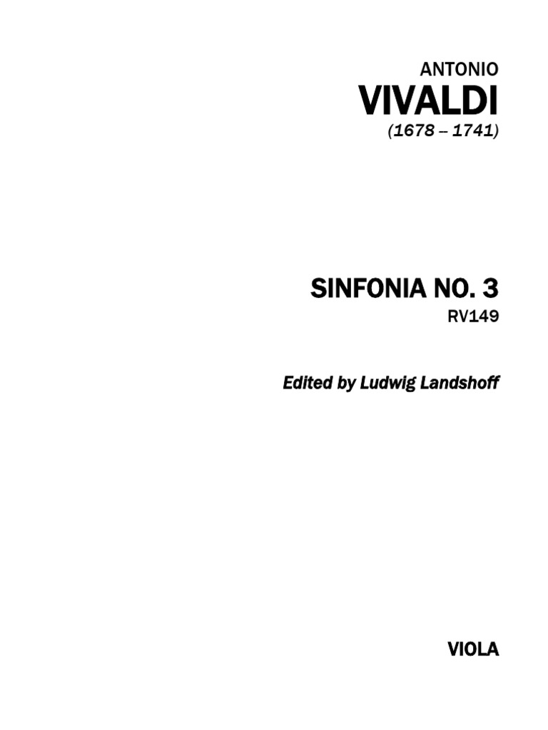 IMSLP757921-PMLP536365-04. Sinfonia No. 3 in G, RV149 - Violas | PDF