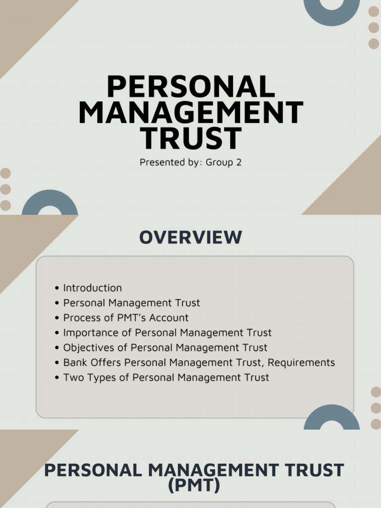 Group 2 Personal Management Trust PMT | PDF