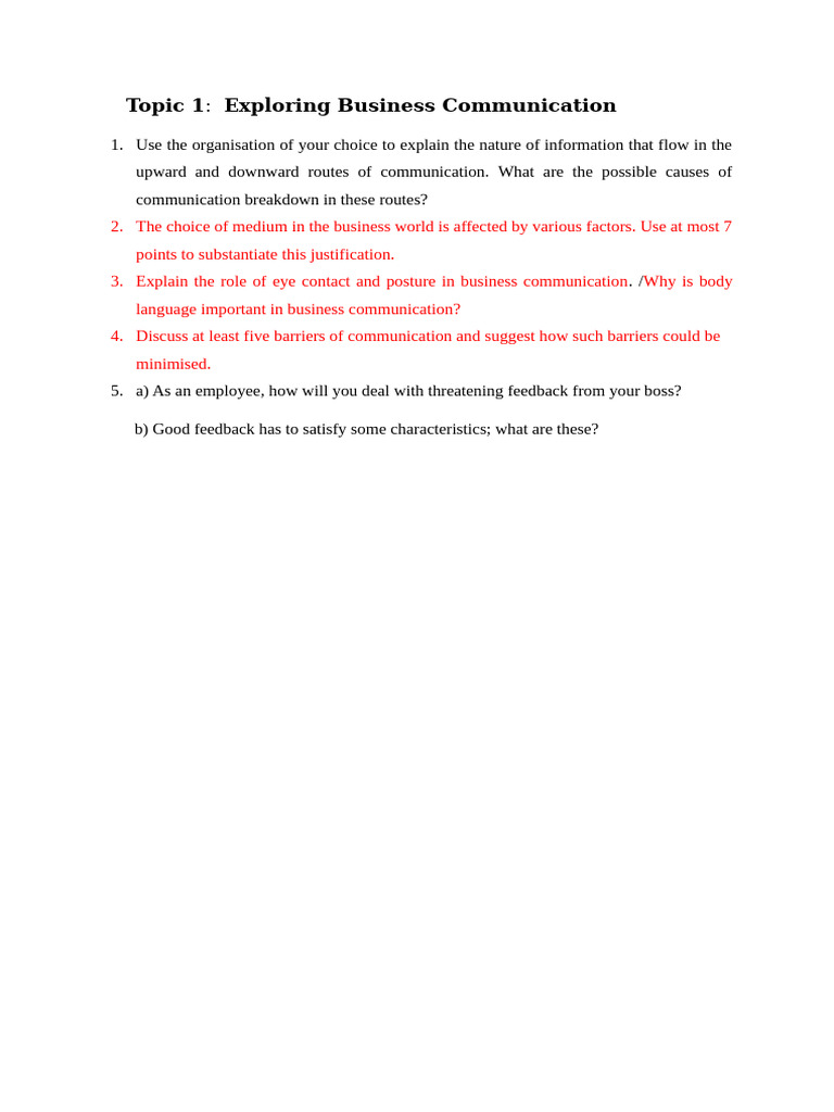 CL108 Topic 1 Seminar Questions | PDF