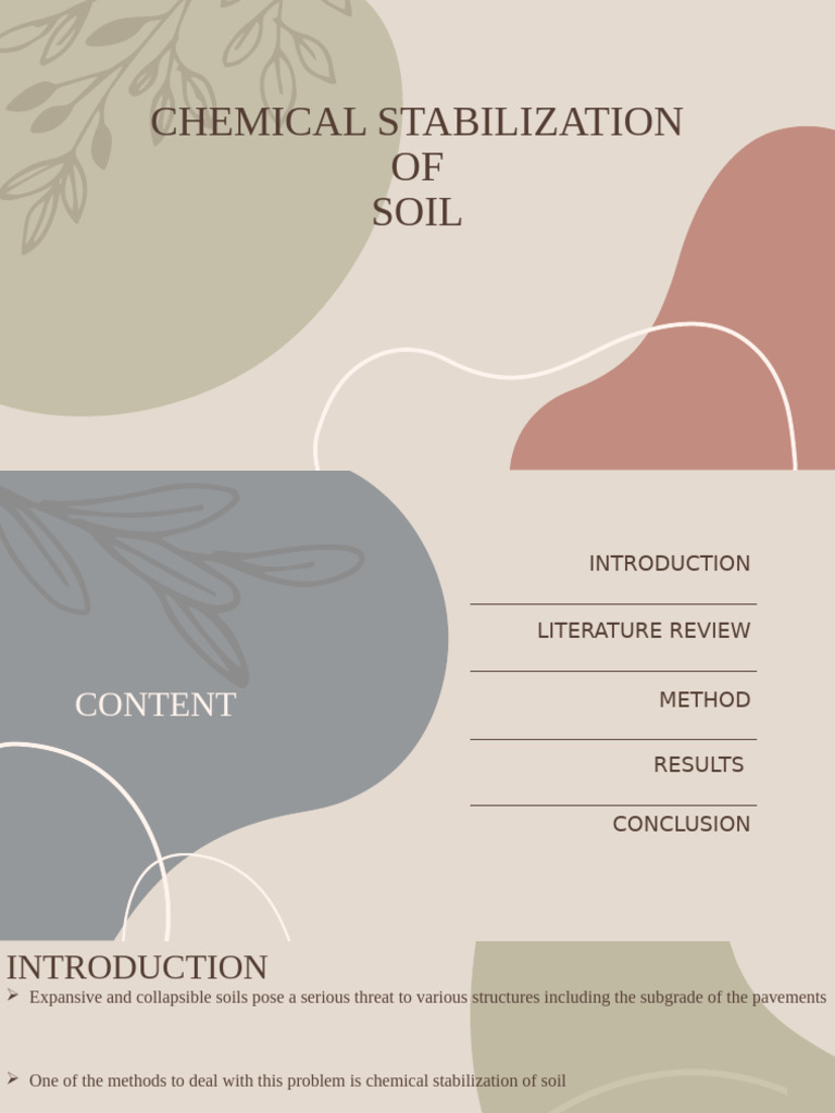 Chemical Stabilization | PDF | Lime (Material) | Soil
