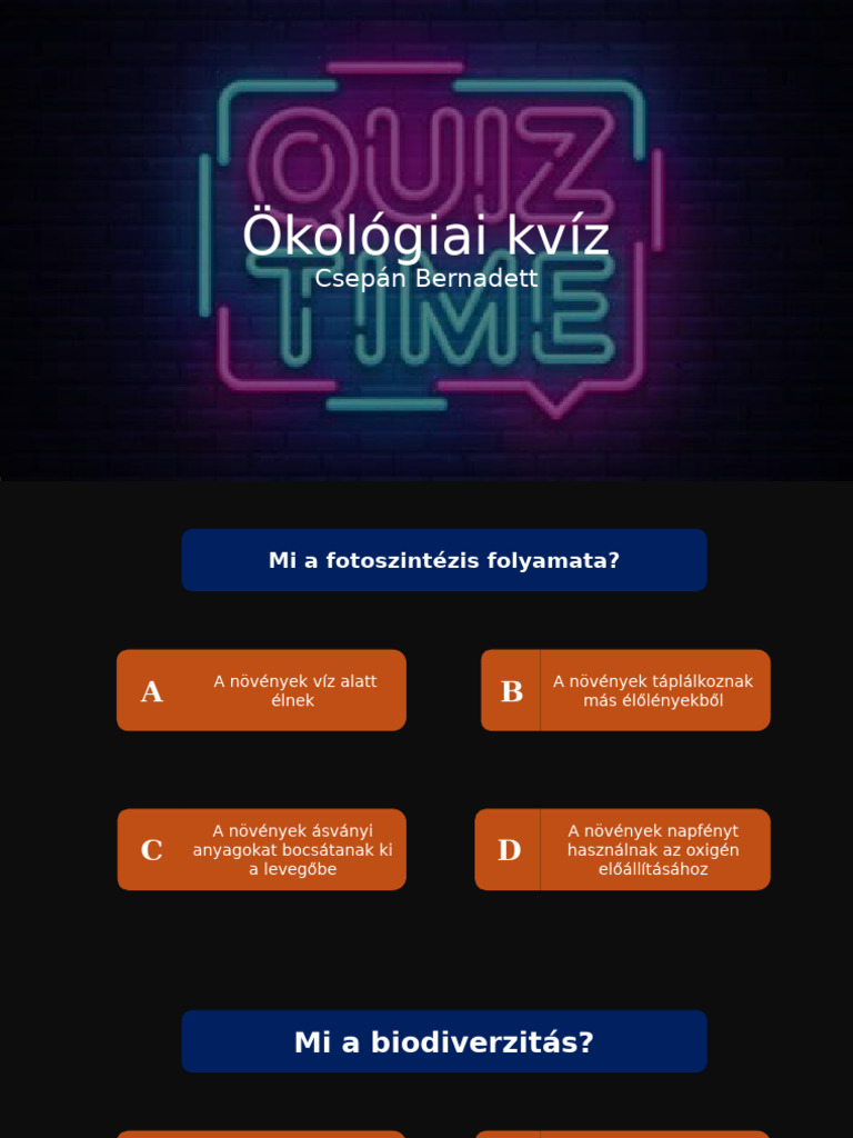 Ökológiai Kvíz | PDF
