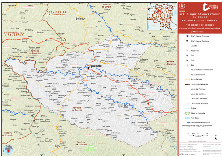 R閜ublique D閙ocratique Du Congo - Province de La Tshuapa, Territoire de ...