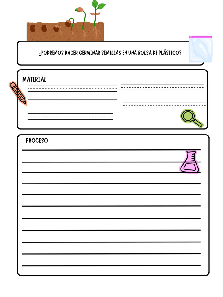 Science Lab Report Worksheet White and Bold Colors Minimalist Style | PDF