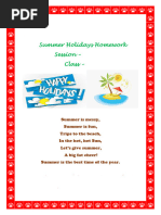 Holiday Homework LKG | PDF | Kindergarten