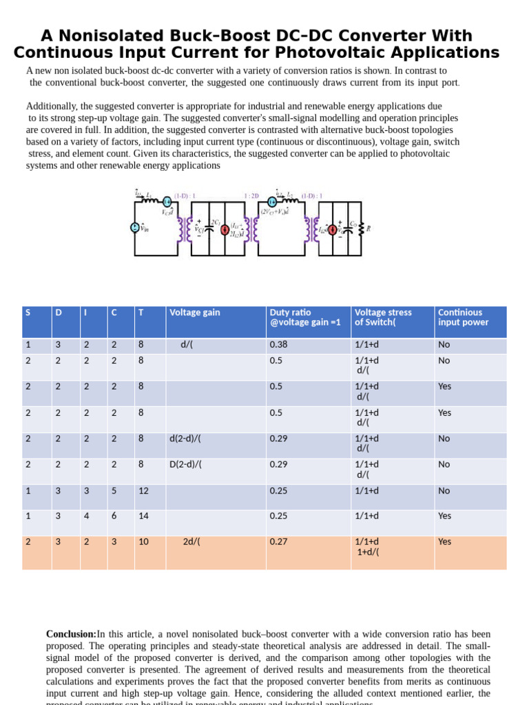 A Nonisolated Buck–Boost DC–DC | PDF | Electromagnetism | Computer Engineering