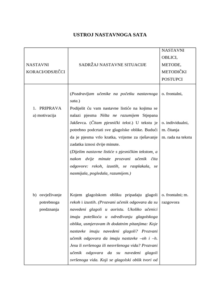 Glagolski pridjevi i prilozi - priprava | PDF