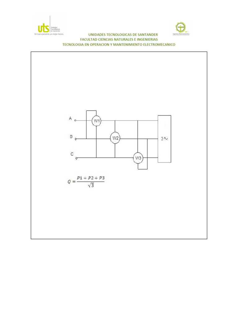 Documento 6 Medicion de Potencia Reactiva Tmi | PDF | Energia electrica | Transformador