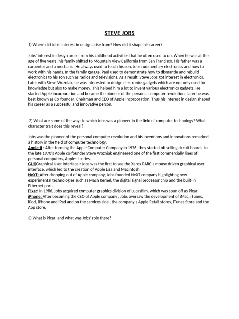 STEVE JOBS | PDF