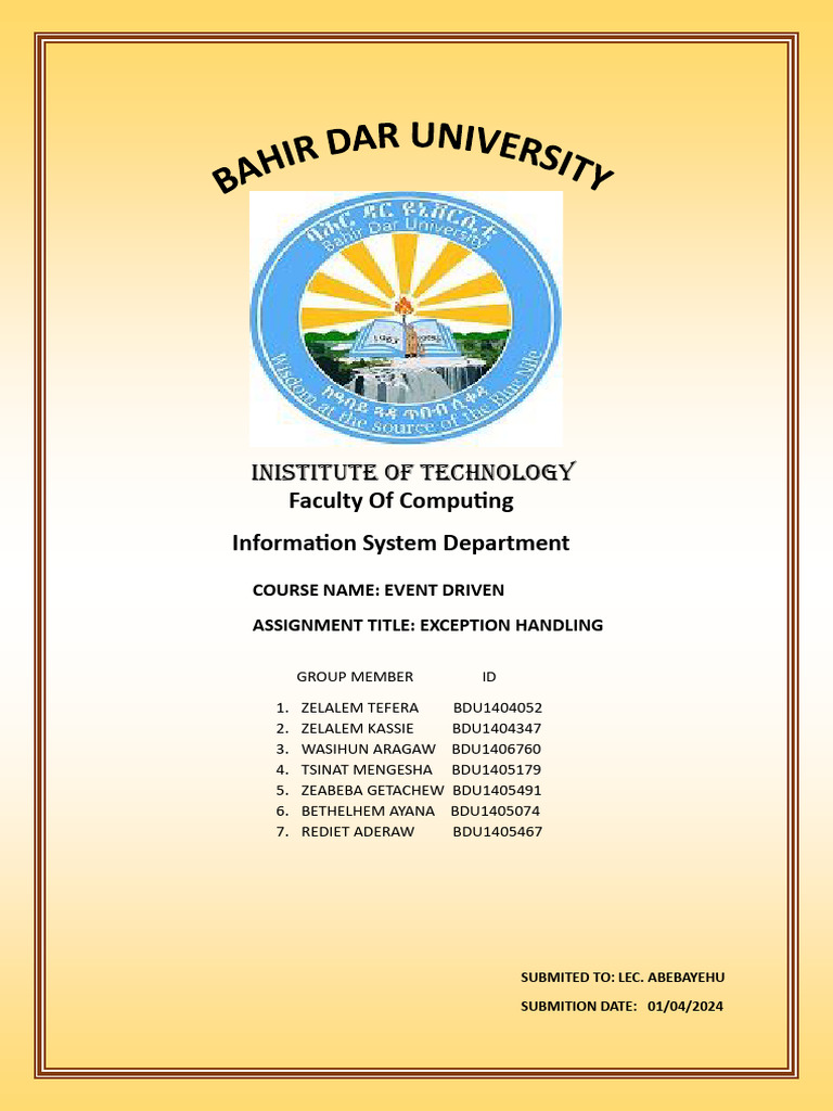 Updated Exeption Handling | PDF | Class (Computer Programming ...