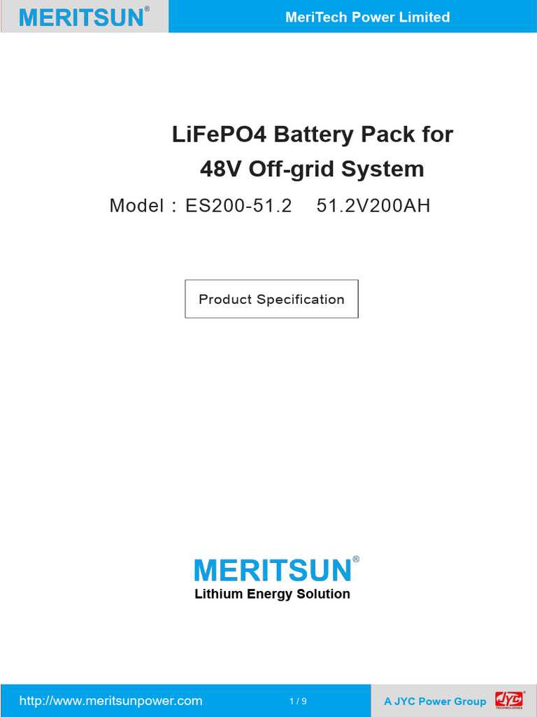Meritsun Es200-51.2(48v System) | PDF