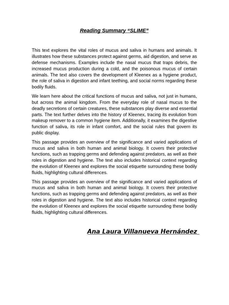 Reading Summary SLIME | PDF