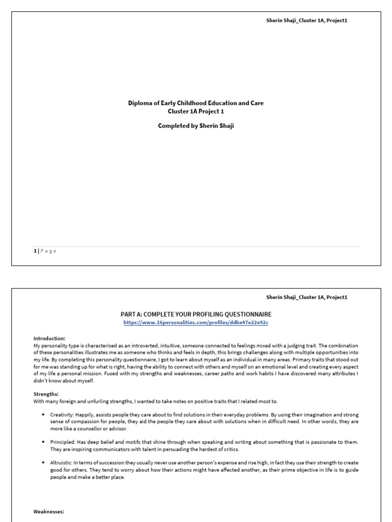 Cluster 1A J Project1 | PDF | Goal | Leadership