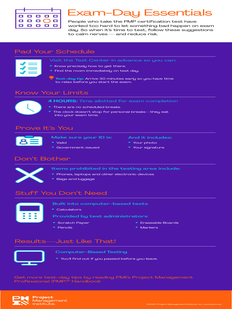 PMP Exam Day Essentials | PDF