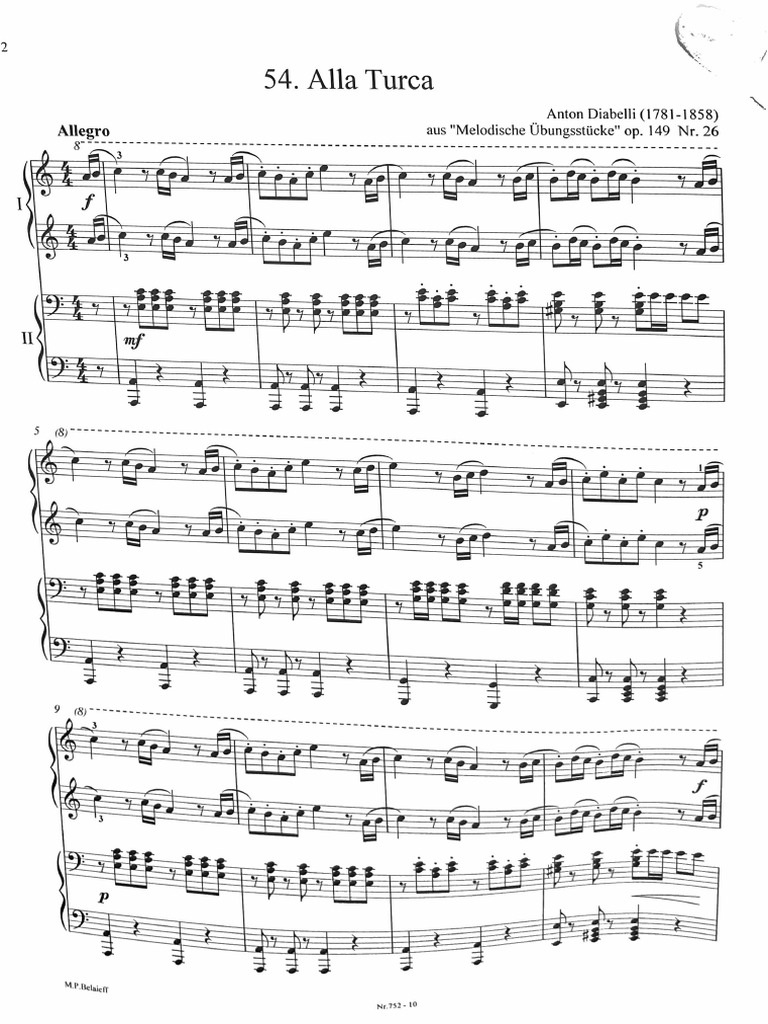 Alla Turca - Diabelli | PDF