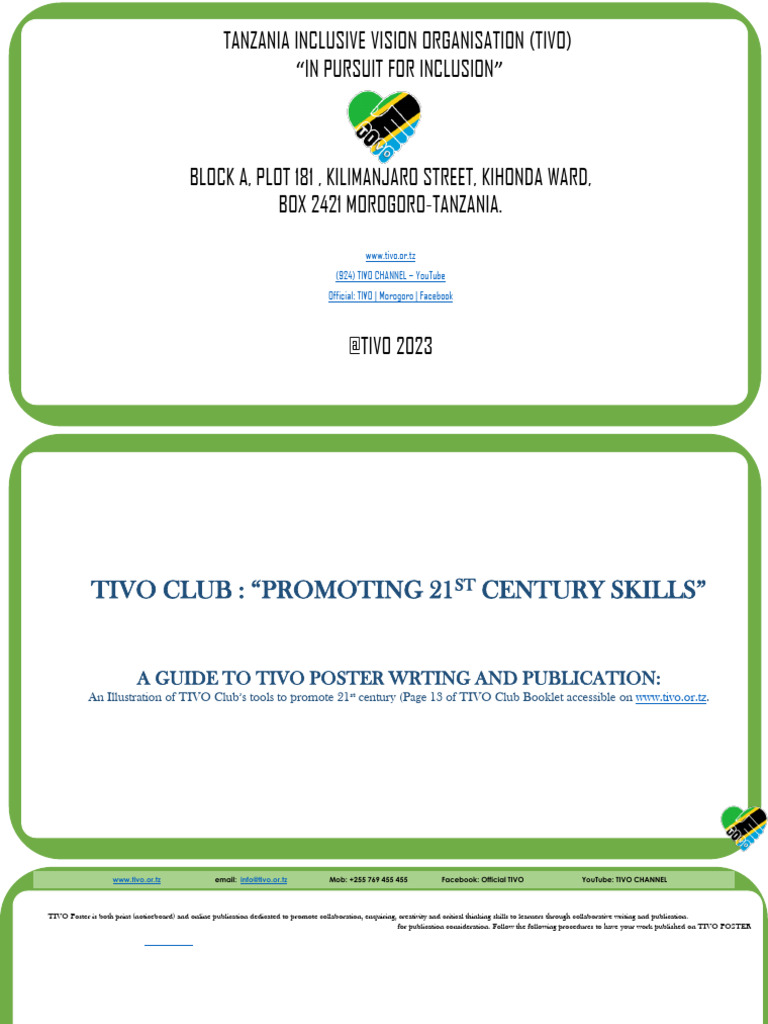 TIVO-POSTER WRITING GUIDE | PDF | Human Communication