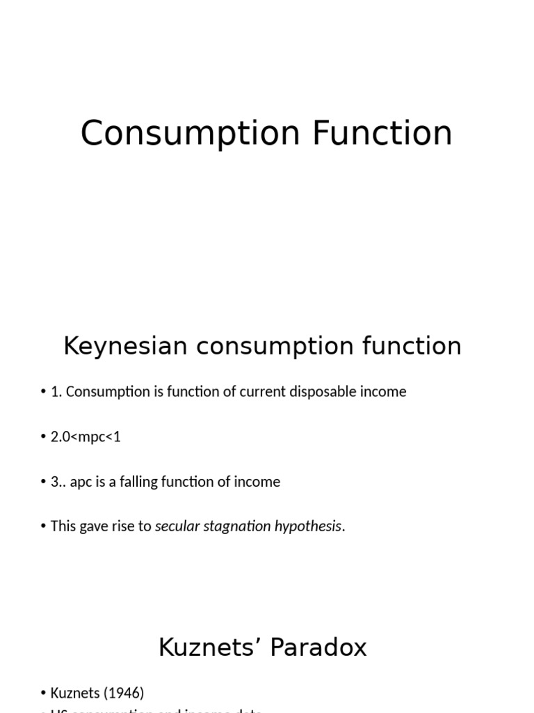 Consumption Function | PDF | Consumption (Economics) | Economies