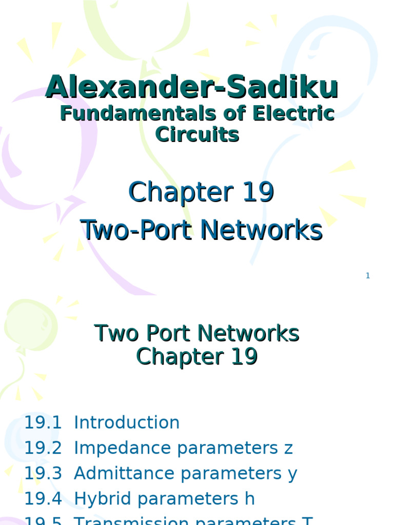 Two-Port Network Parameters Explained | PDF | Electrical Impedance ...