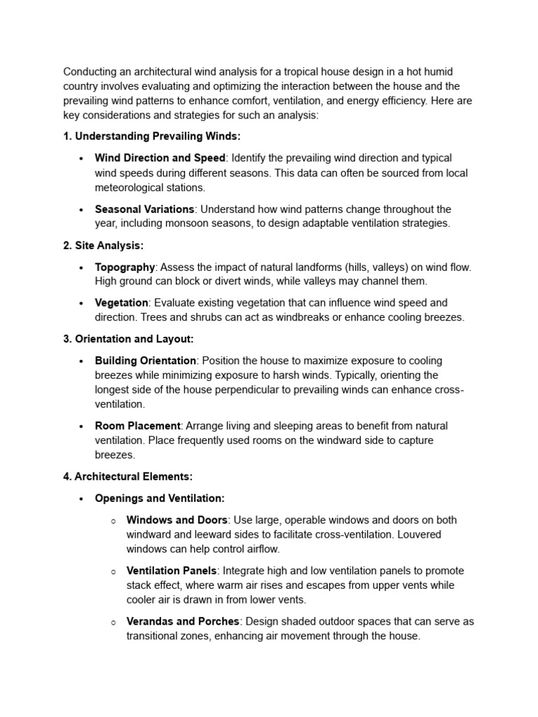 Conducting An Architectural Wind Analysis For A Tropical House Design ...
