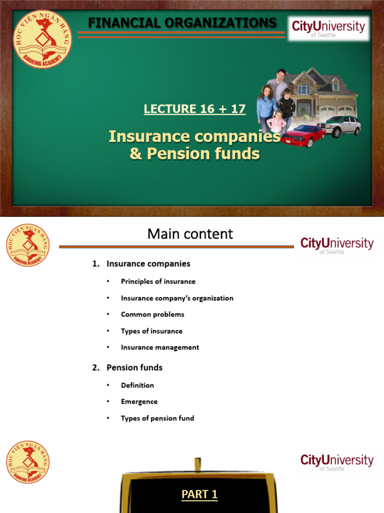 Lec16+17-Insurance Companies & Pension Funds-Thomas | PDF