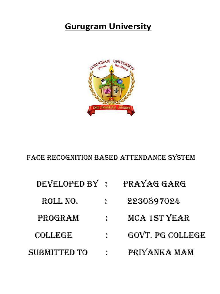 Face Recognition Attendance System | PDF | Computer Vision | Computer ...