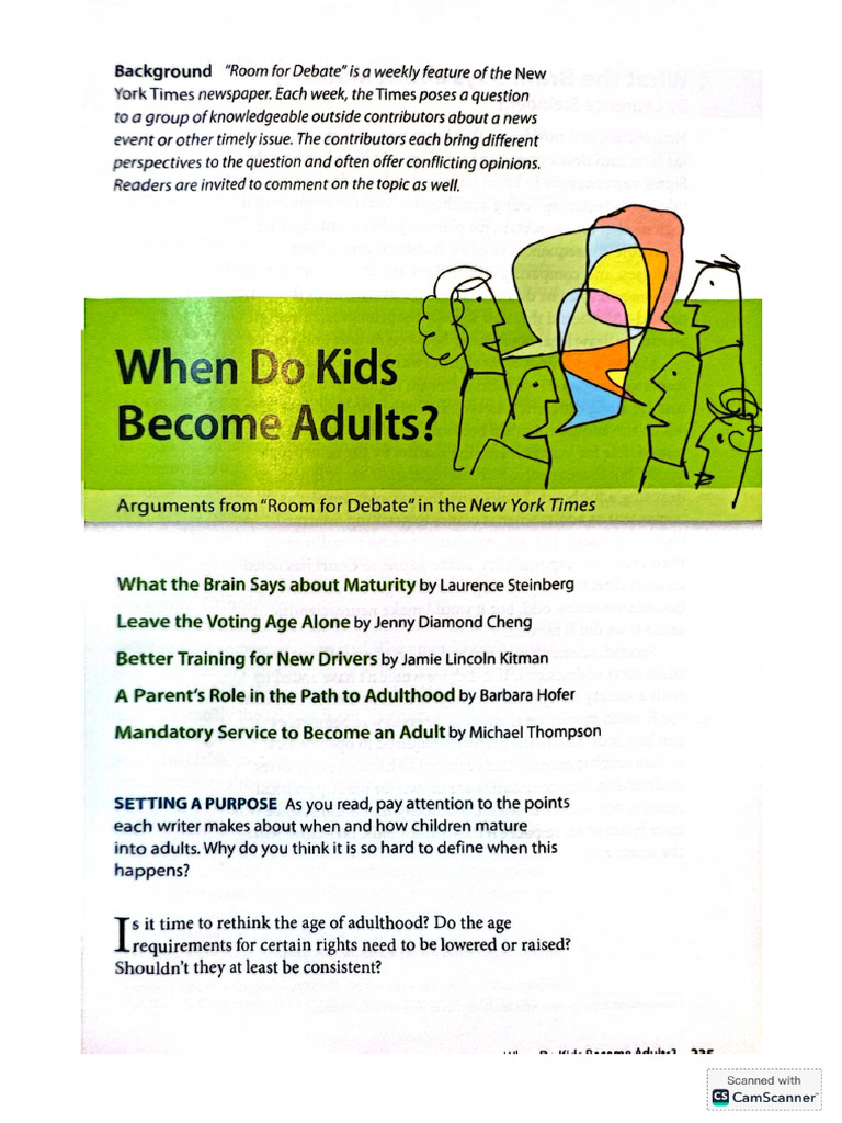 When Do Kids Become Adults-1 | PDF