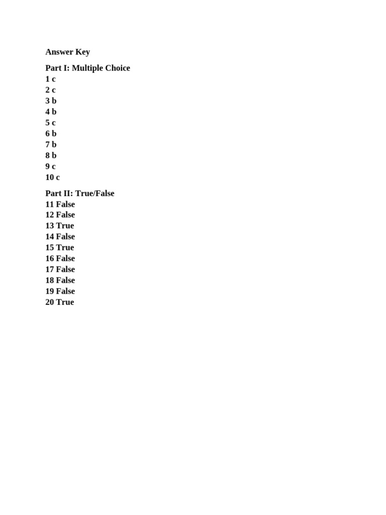 Answer Key Q2 CSC | PDF