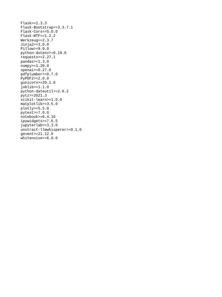 Essential Python Package Requirements | PDF