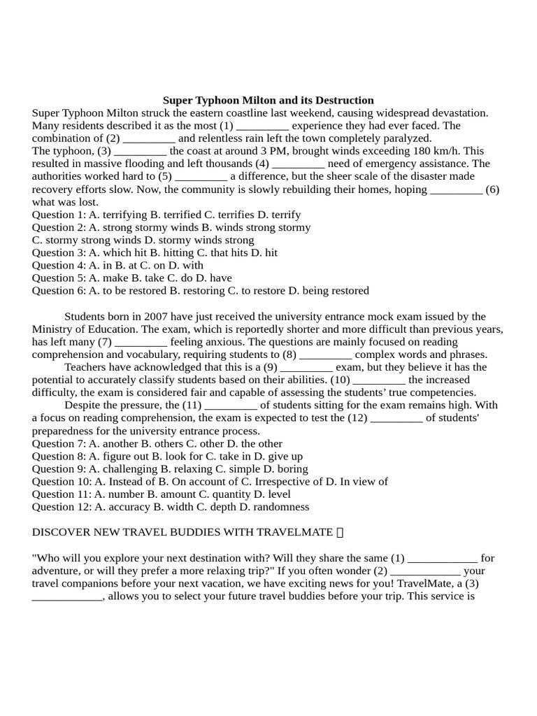 Super Typhoon Milton's Devastation Report | PDF | Influenza | Influenza ...