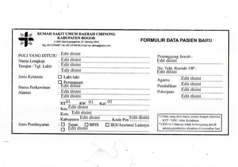 Form Pasien Mcu | PDF