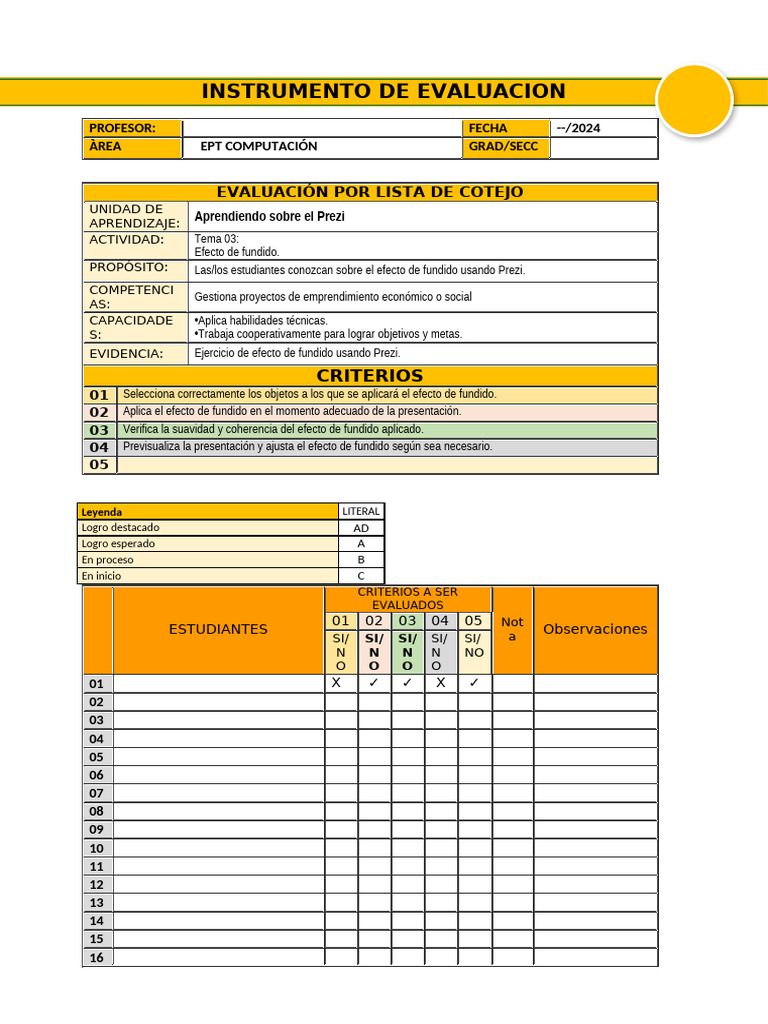 1ºy2° LISTA DE COTEJO ACTV 03 - EPT-COMPUTACIÓN 2024 | PDF