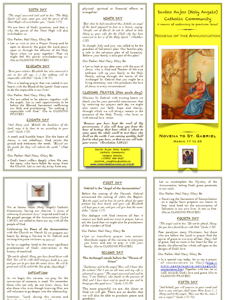 Moam - Info - Novena To ST Gabriel Comunidade Catolica Santos An ...