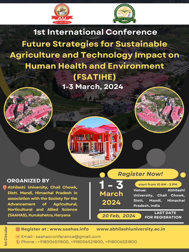 1st International Conference | PDF | Sustainability | Agriculture